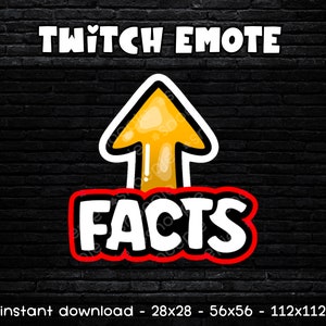 Facts Arrow Funny Twitch Emote Discord Emote - Etsy