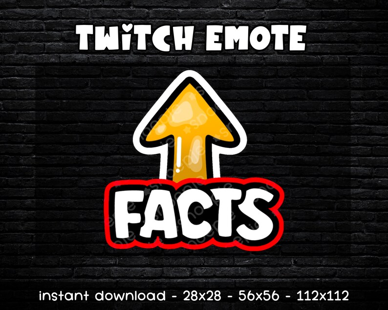 Facts Arrow Funny Twitch Emote Discord Emote - Etsy
