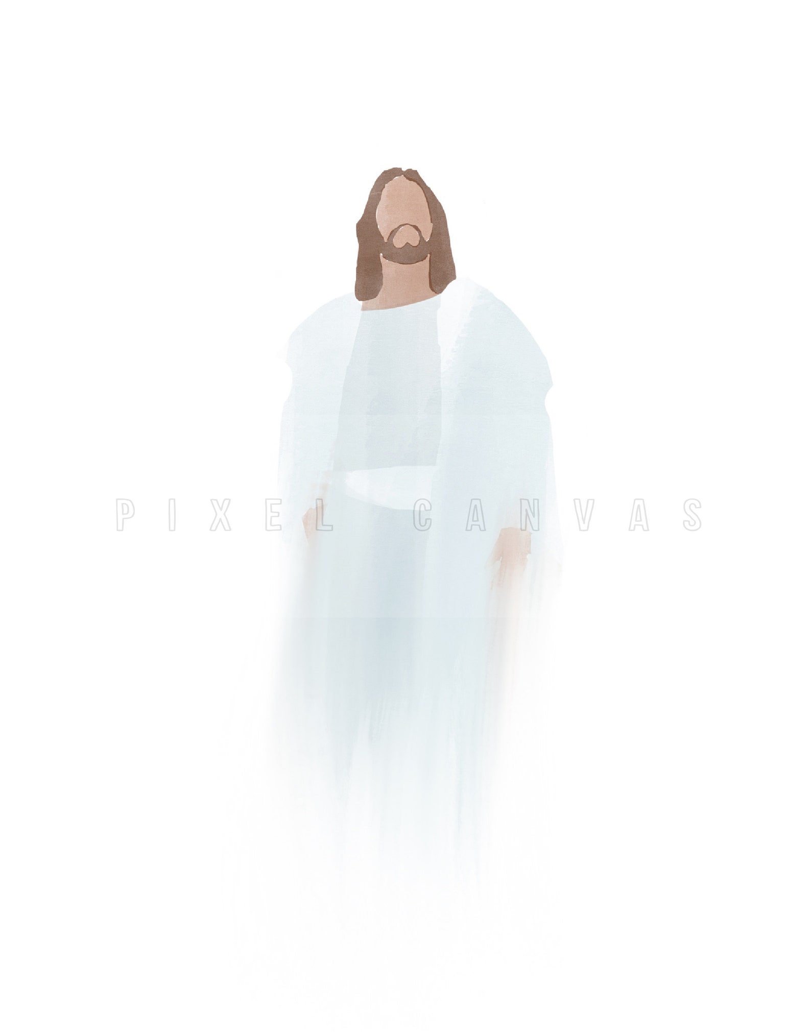 Resurrected Christ, Paper Print, Picture of Jesus, Jesus Watercolor ...