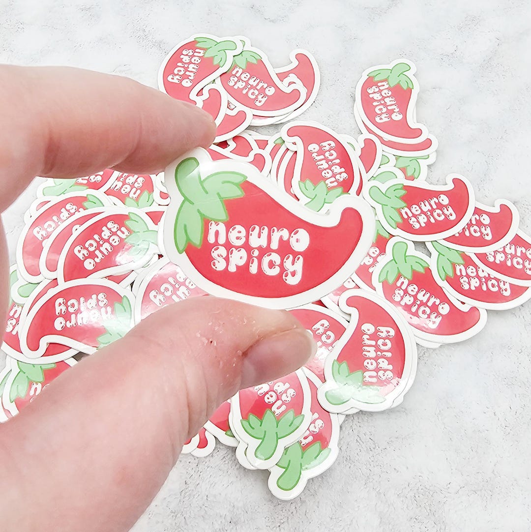 Mini Neurospicy Pepper Sticker 1.5 Inch - Etsy