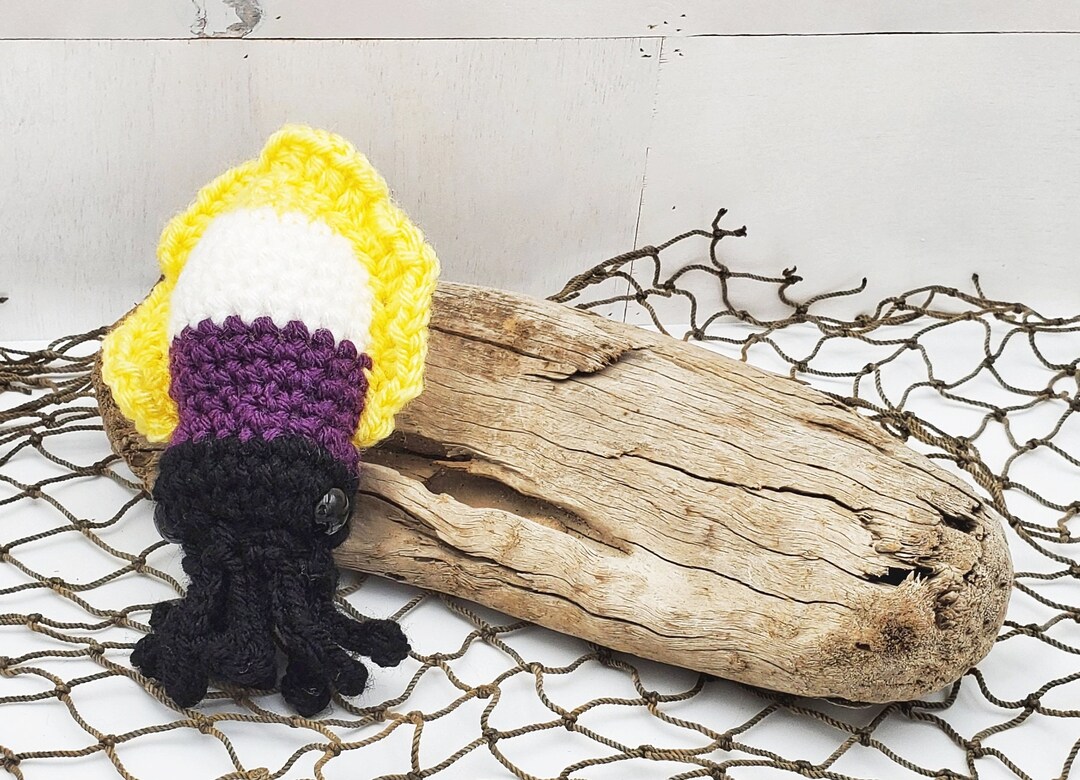 Cuttlefish Stuffed Animal Sia the Cuttlefish Yellow, White, Purple, and ...