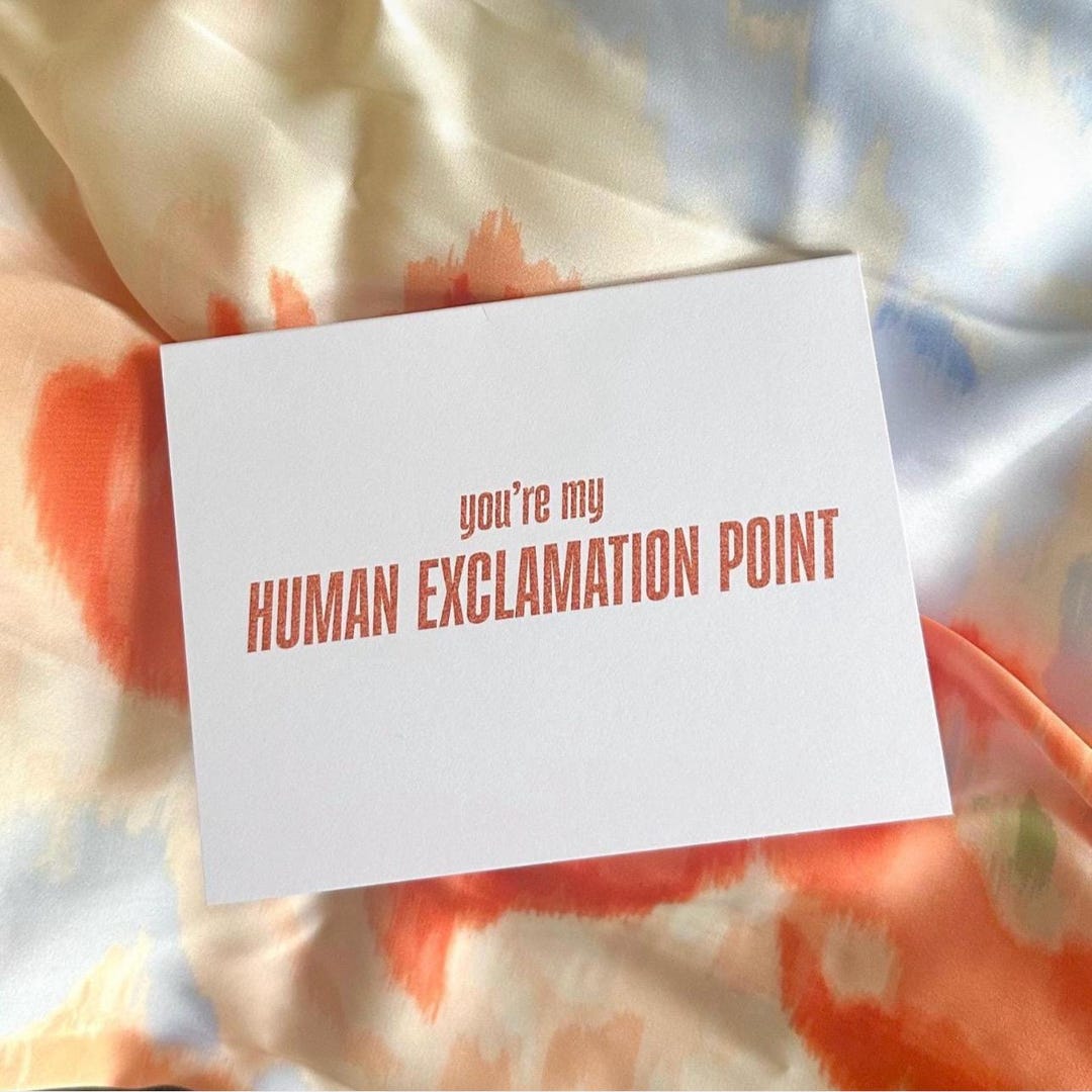 You're My Human Exclamation Point - Greeting Card for Anniversaries ...