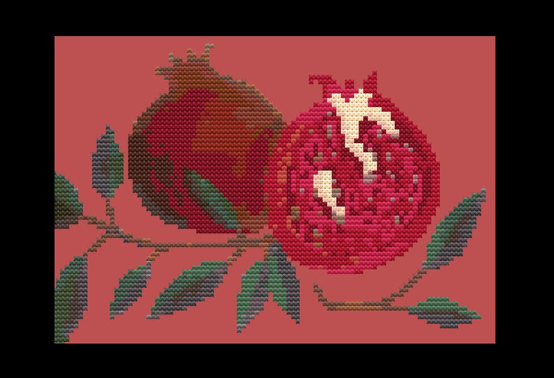 Pomegranate Cross-stitch Pattern - Etsy