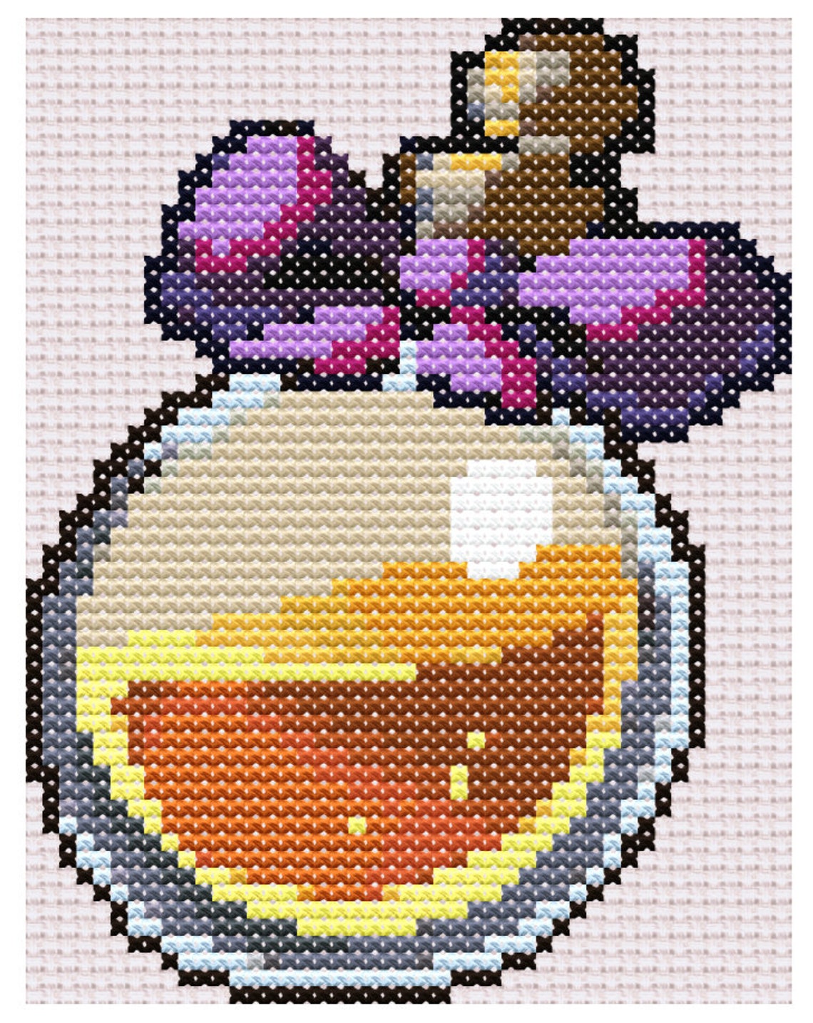 Hades Game Cross Stitch Pattern - Nectar Bottle - Etsy