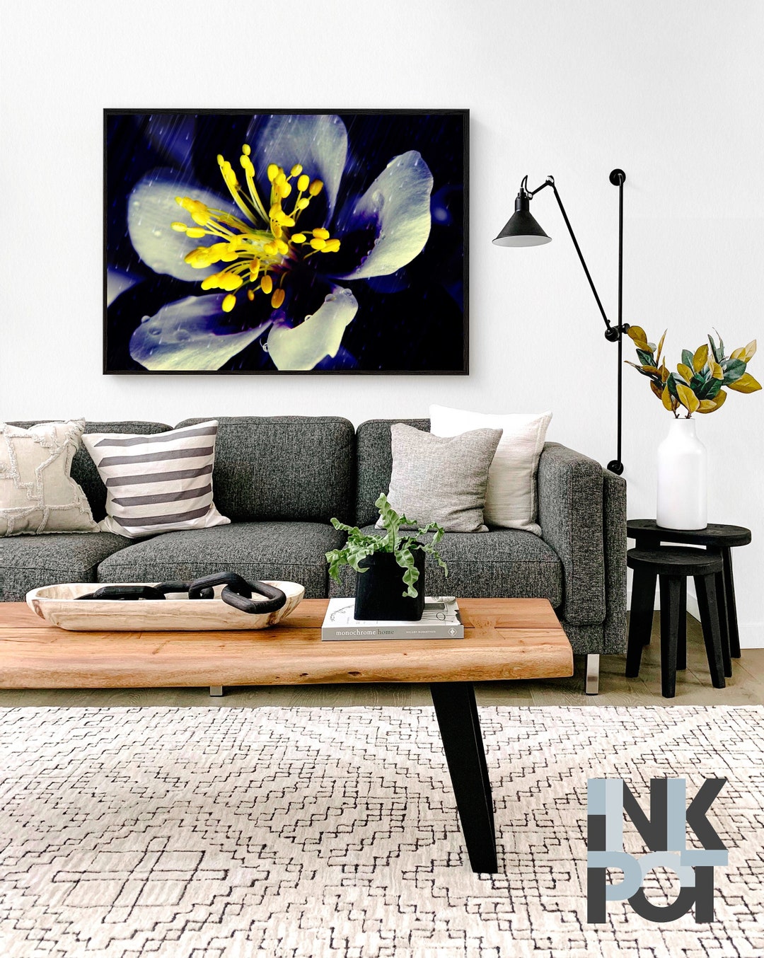 Yellow Printable Modern Art • Large Wall Art Digital Download ...