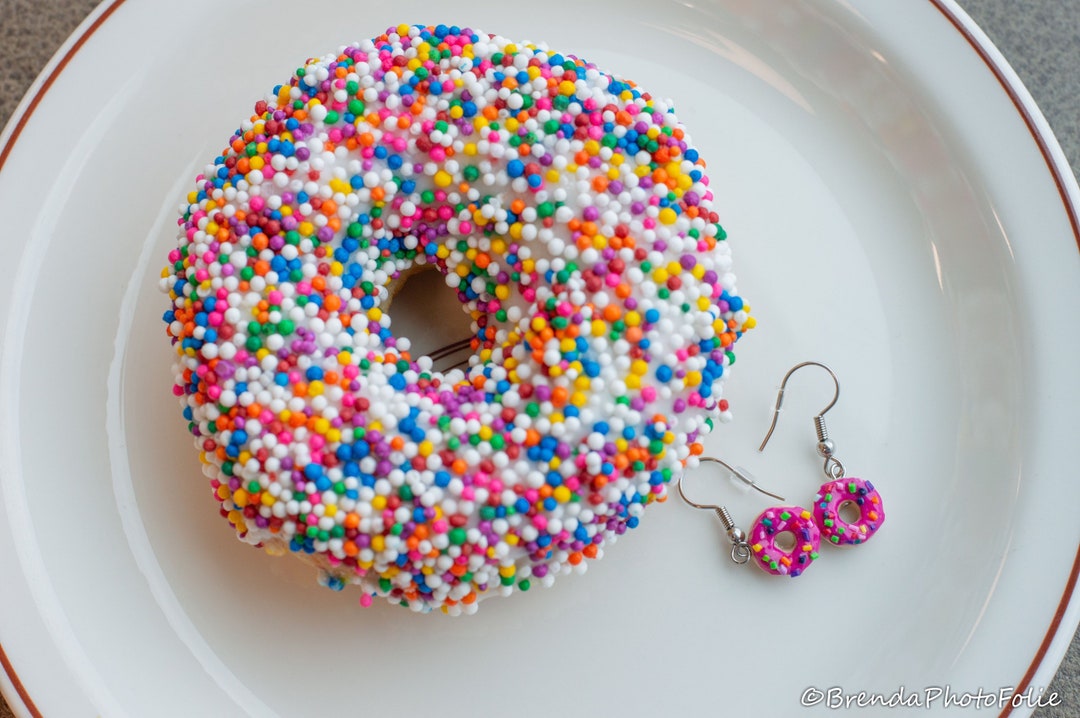 Buy Gourmet Donut Earrings Dangling Earrings in the Shape of Miniature ...