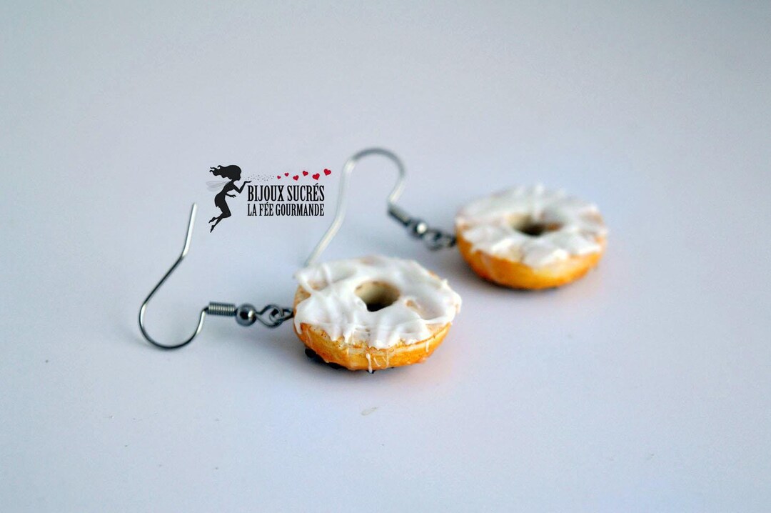 Polymer Clay Bagel Earrings, Light and Delicious, Unique Miniature Food ...