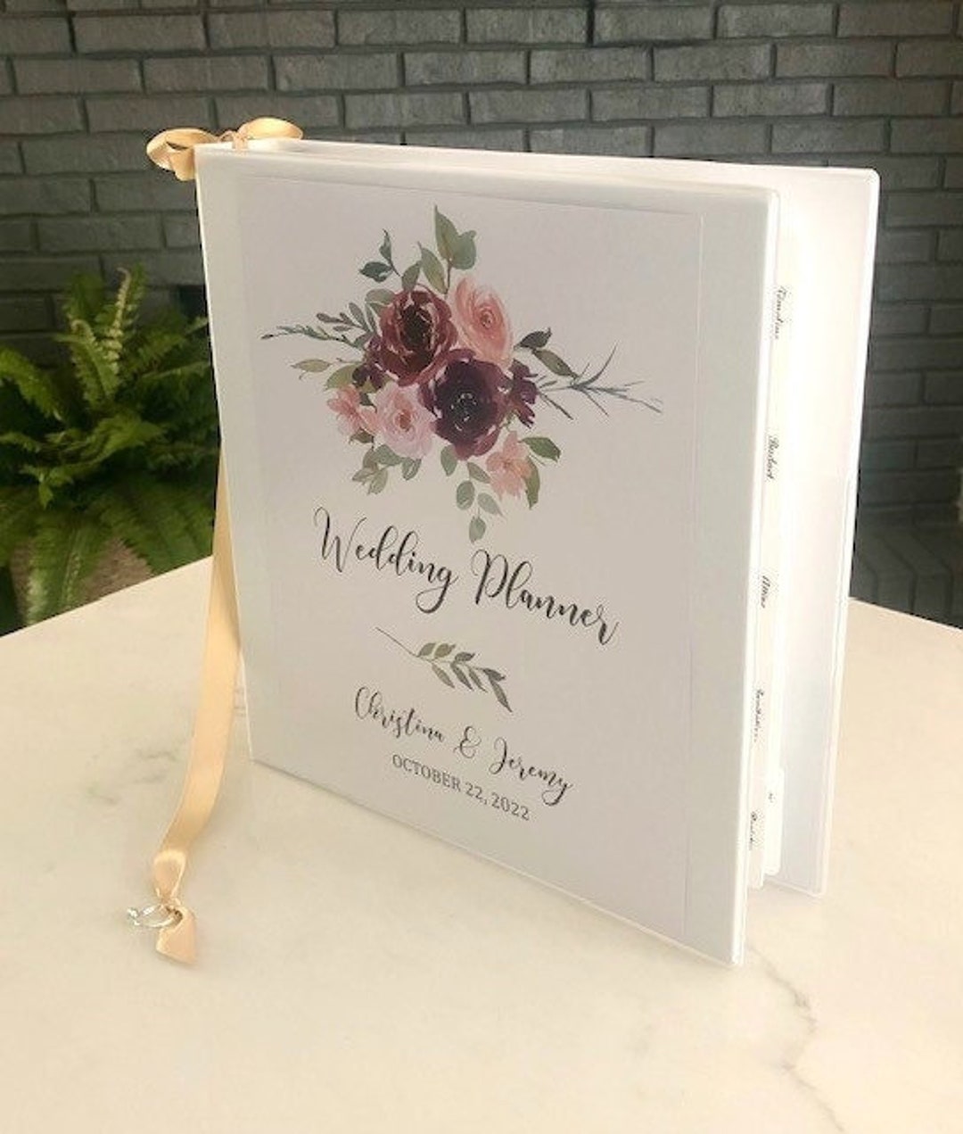 Personalized Wedding Planner Binder, DIY Wedding Planner Book, Wedding ...