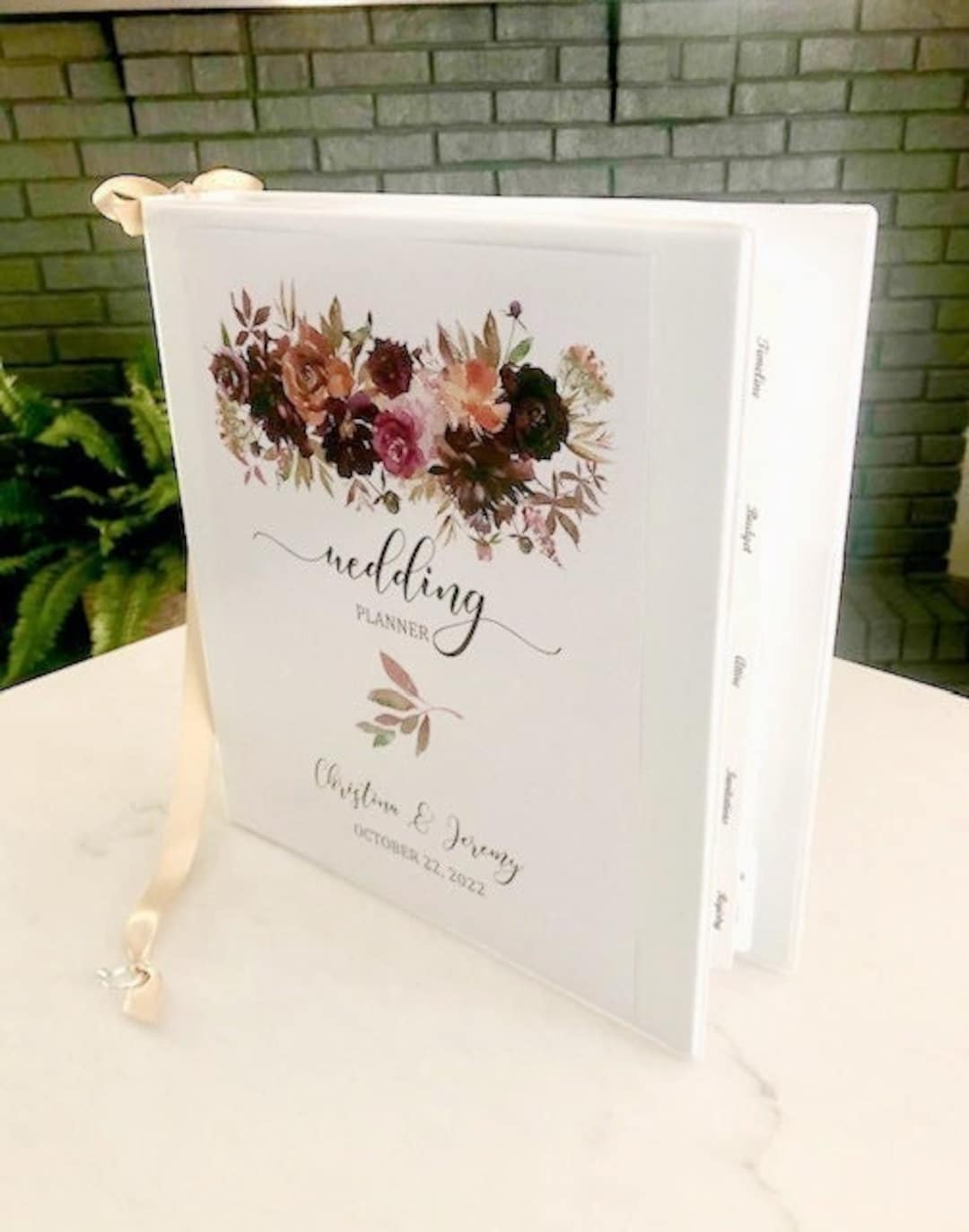 Personalized Wedding Planner Binder, DIY Wedding Planner Book, Wedding ...