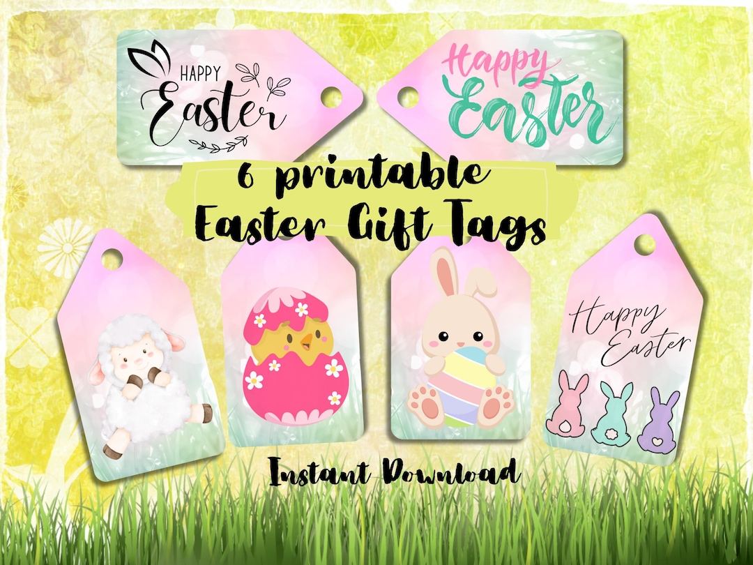 Cute Easter Basket Gift Tags, Easter Brunch Table Decor, Silverwear ...