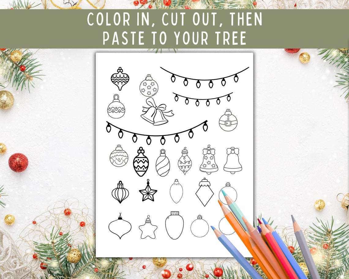 Cut and Paste Christmas Tree, Holiday Day Care Activities, Build Your ...