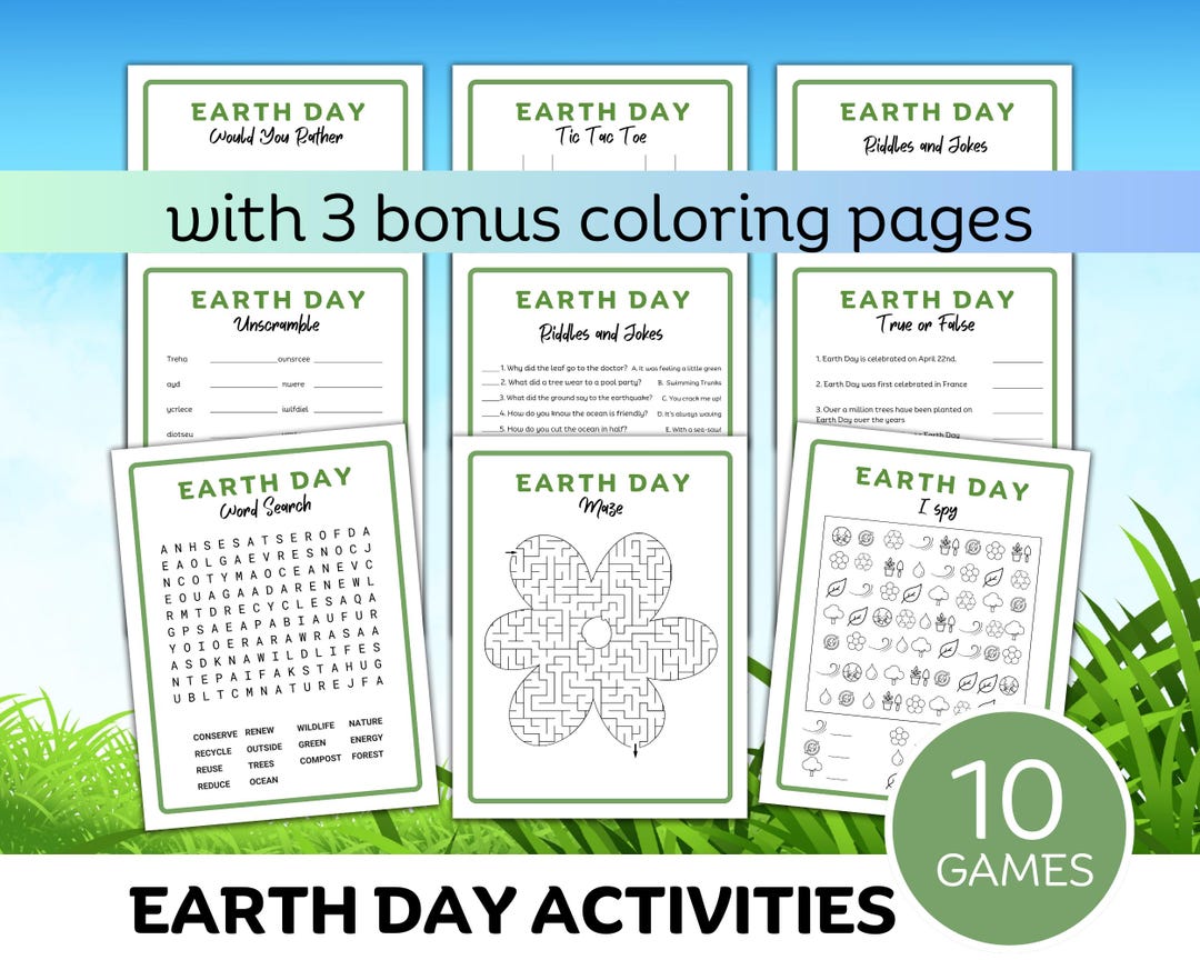 Earth Day Activity Bundle, Earth Day Classroom Worksheets, Earth Day ...