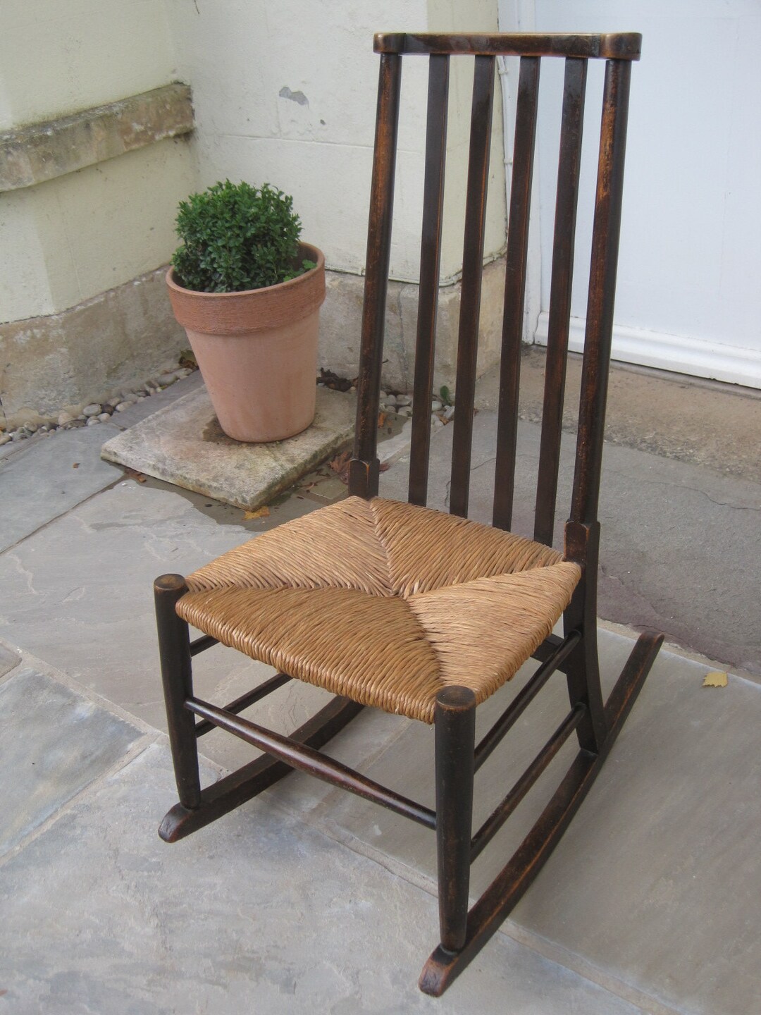 Morris & Co Arts and Crafts Lath Back Rocking Chair for Liberty Rush ...