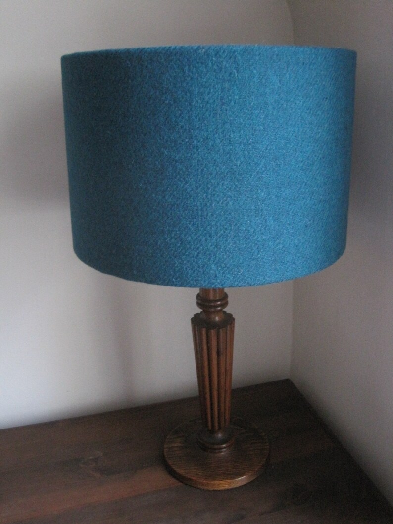 Harris Tweed Lampshade - Teal Harris Tweed - Etsy UK