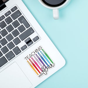 Teaching with Flair Sticker/ Teacher Laptop Sticker/ Teacher | Etsy