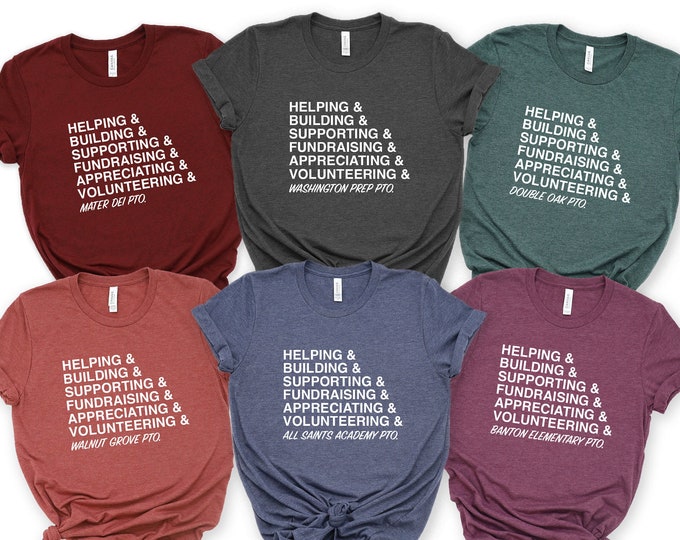 Custom PTO Shirts/ Personalized/ School Spirit Shirt/ Back to School ...