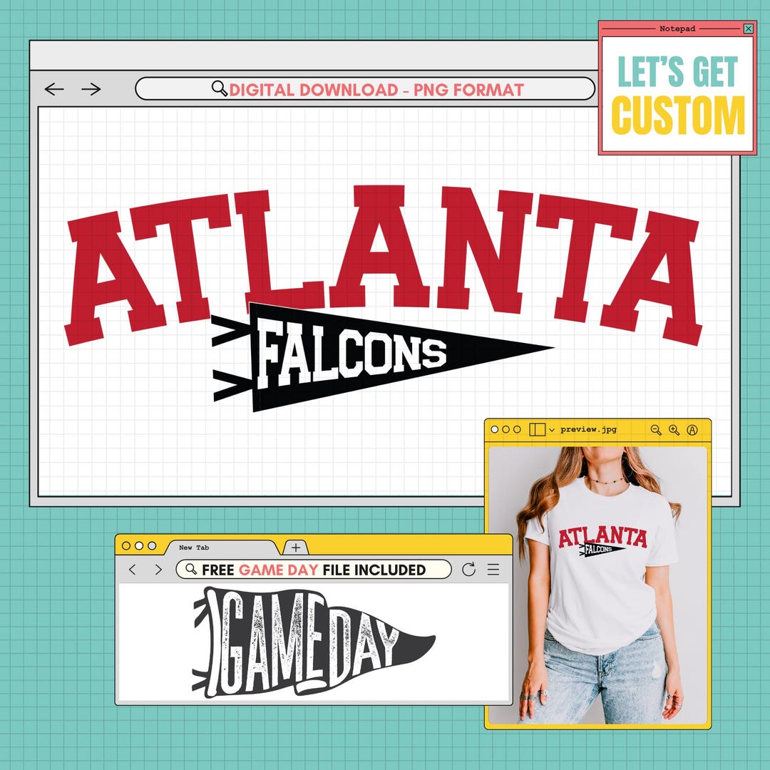 CUSTOM Mascot Design/ Falcons Pennant PNG/ School Spirit/ Football ...