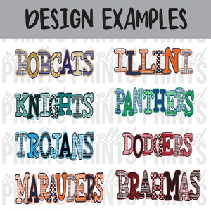 CUSTOM School Spirit Design PNG/ School Mascot/ Sublimation Design ...