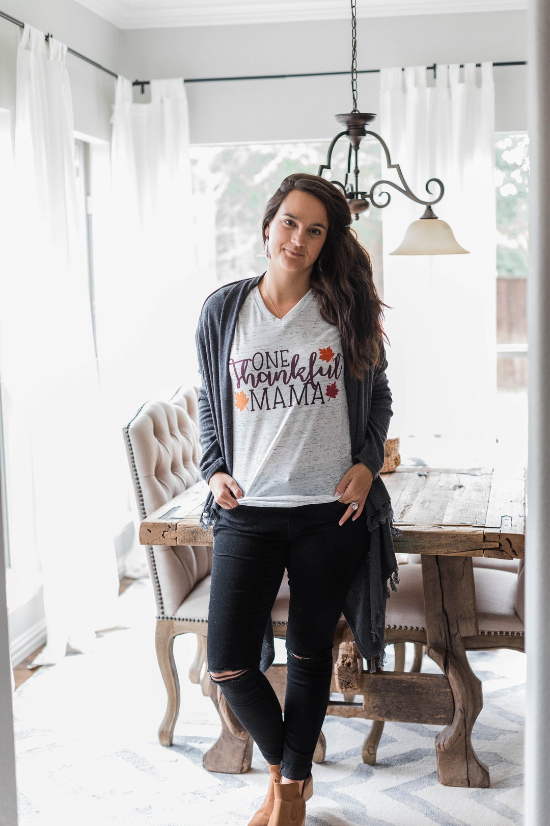 One Thankful Mama Shirt/ Fall Shirt for Women/ Autumn Shirt/ - Etsy
