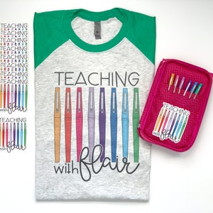 Teaching With Flair Sticker/ Teacher Laptop Sticker/ Teacher Water ...