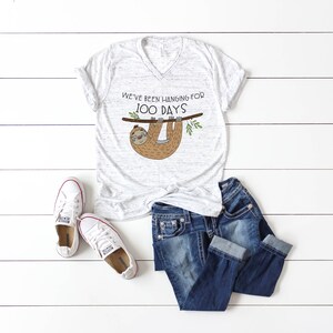 100 Days of School Shirt Teacher/ Sloth Teacher Shirt - Etsy