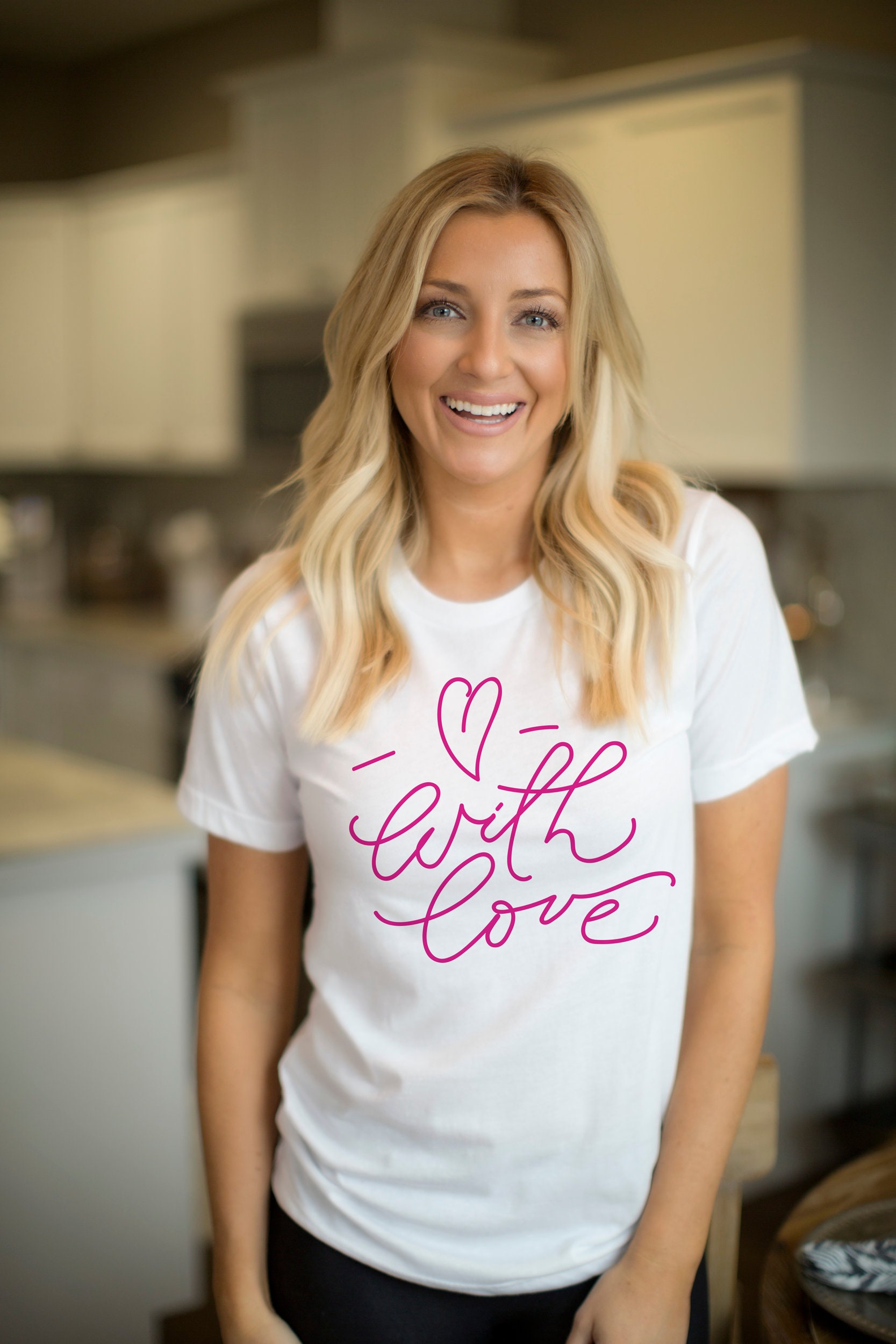 With Love Valentines Day Shirt for Women/ Womens Graphic Tee/ | Etsy