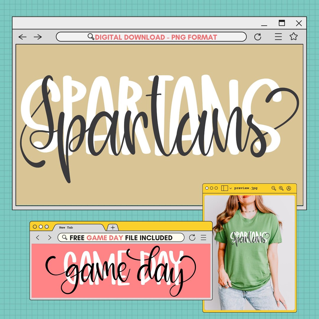 Spartans Design/ Mascot PNG/ School Spirit/ Football/ Basketball ...