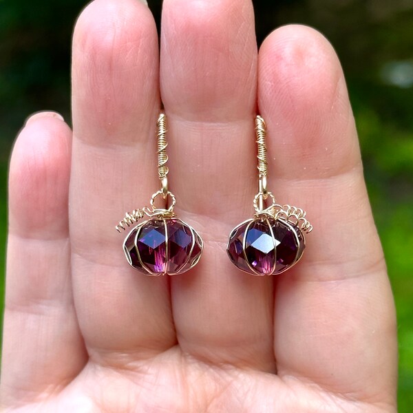 Pumpkin Earrings - Etsy