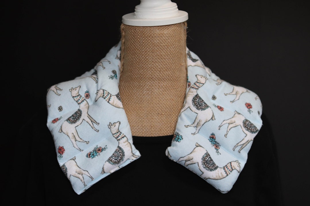 Organic Lavender Neck Wrap Llama Print Choose Herb Scents Natural Flax ...