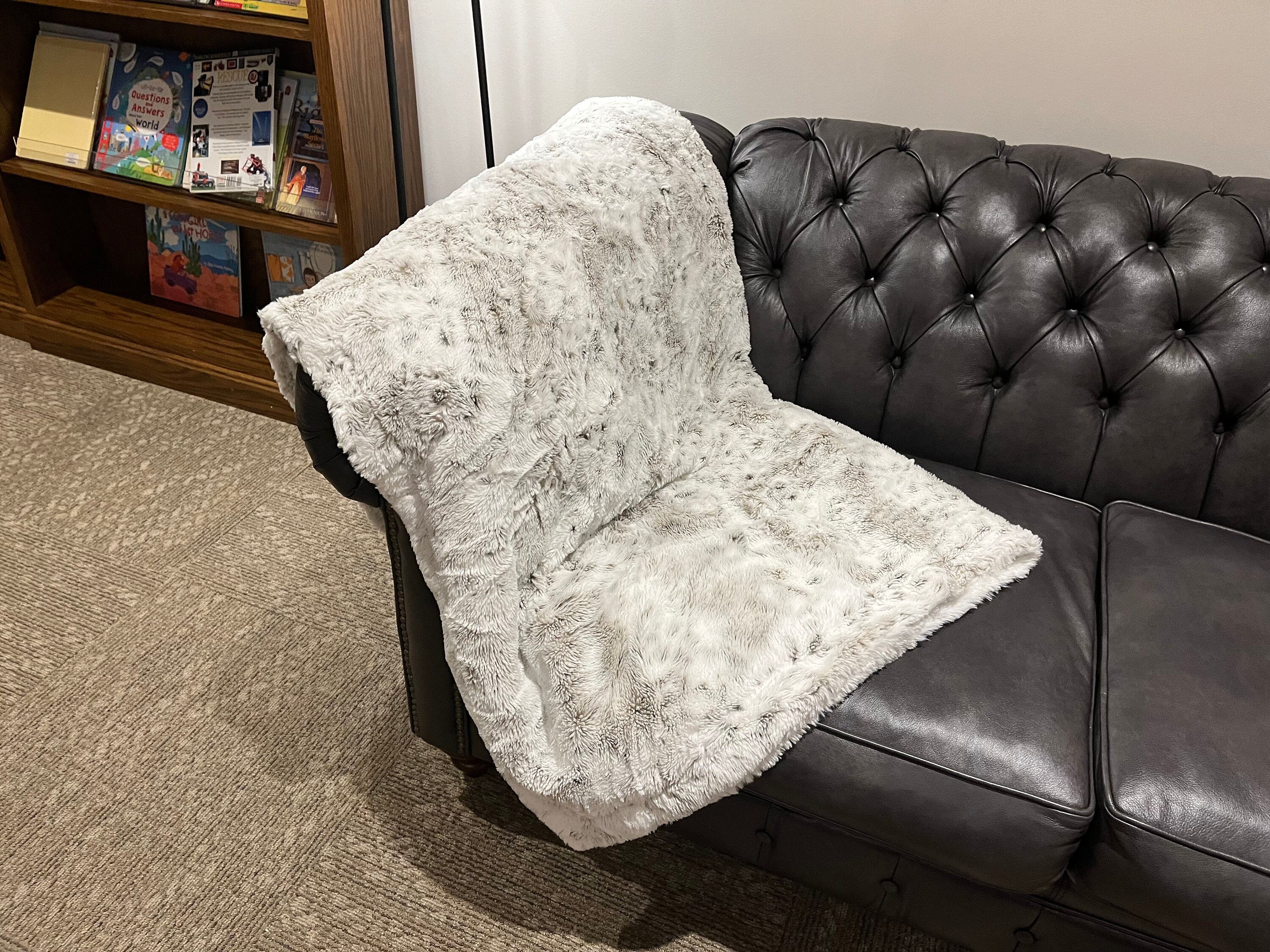 Homemade Faux Fur Snow Leopard Throw -father’s Day Gift for Husband ...