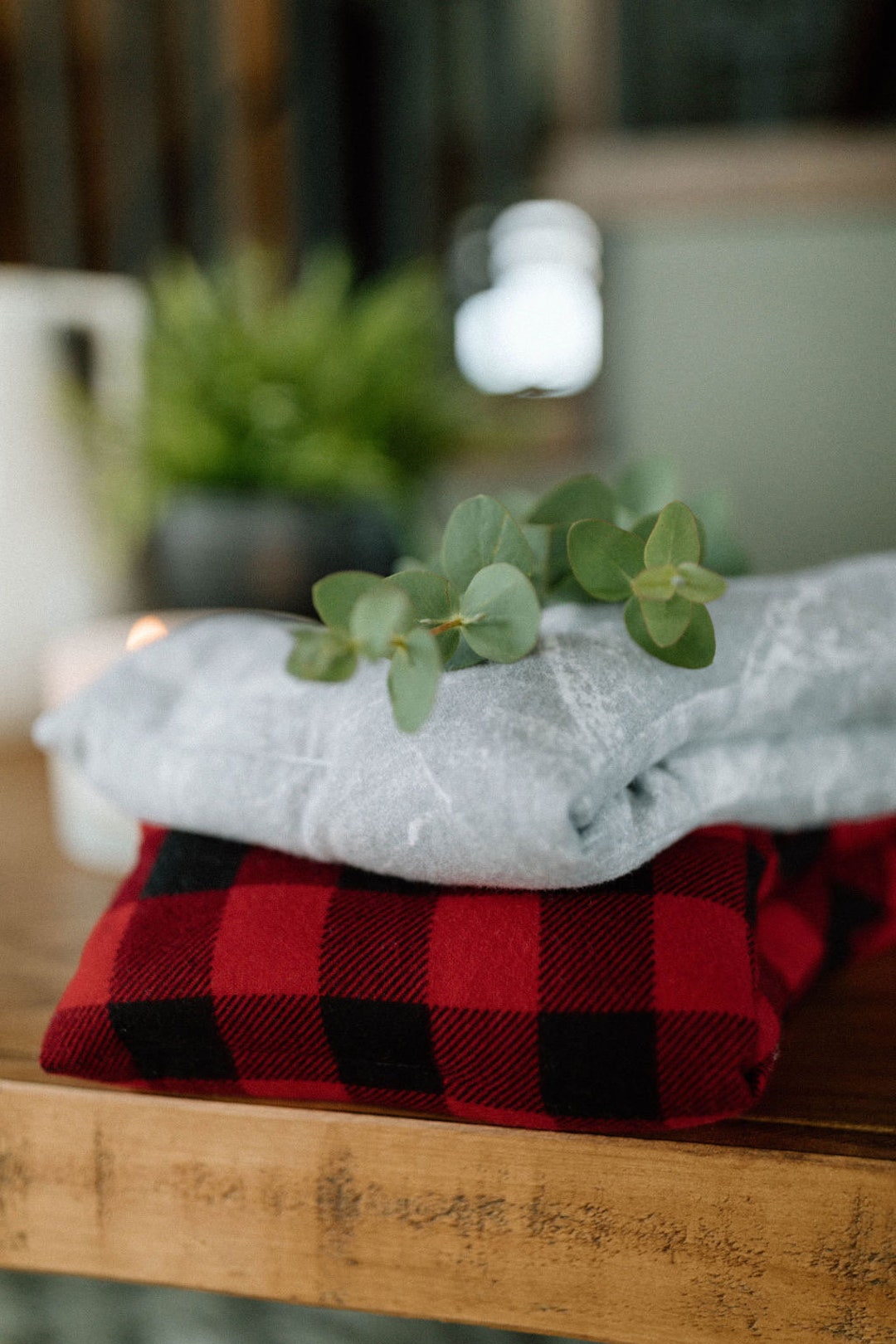 Homemade Neck Pillow - Gift for Parents - Set of Two Neck Wraps—1 Red ...