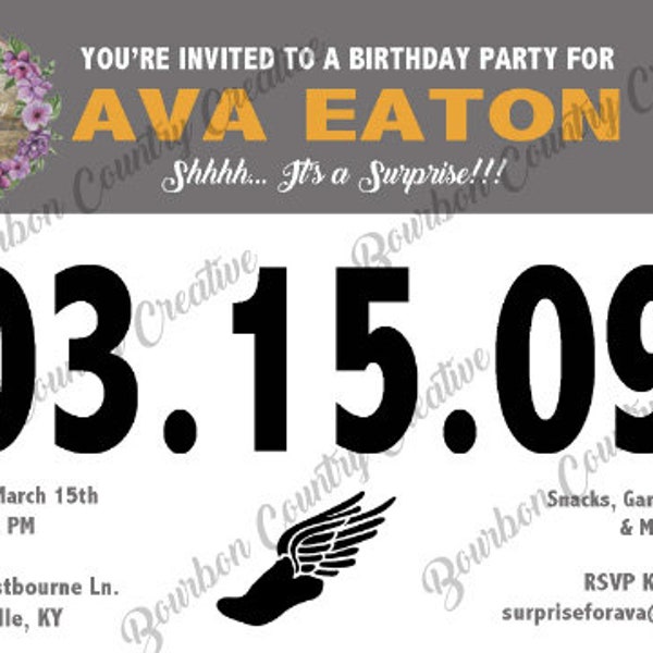 Running Invitation - Etsy