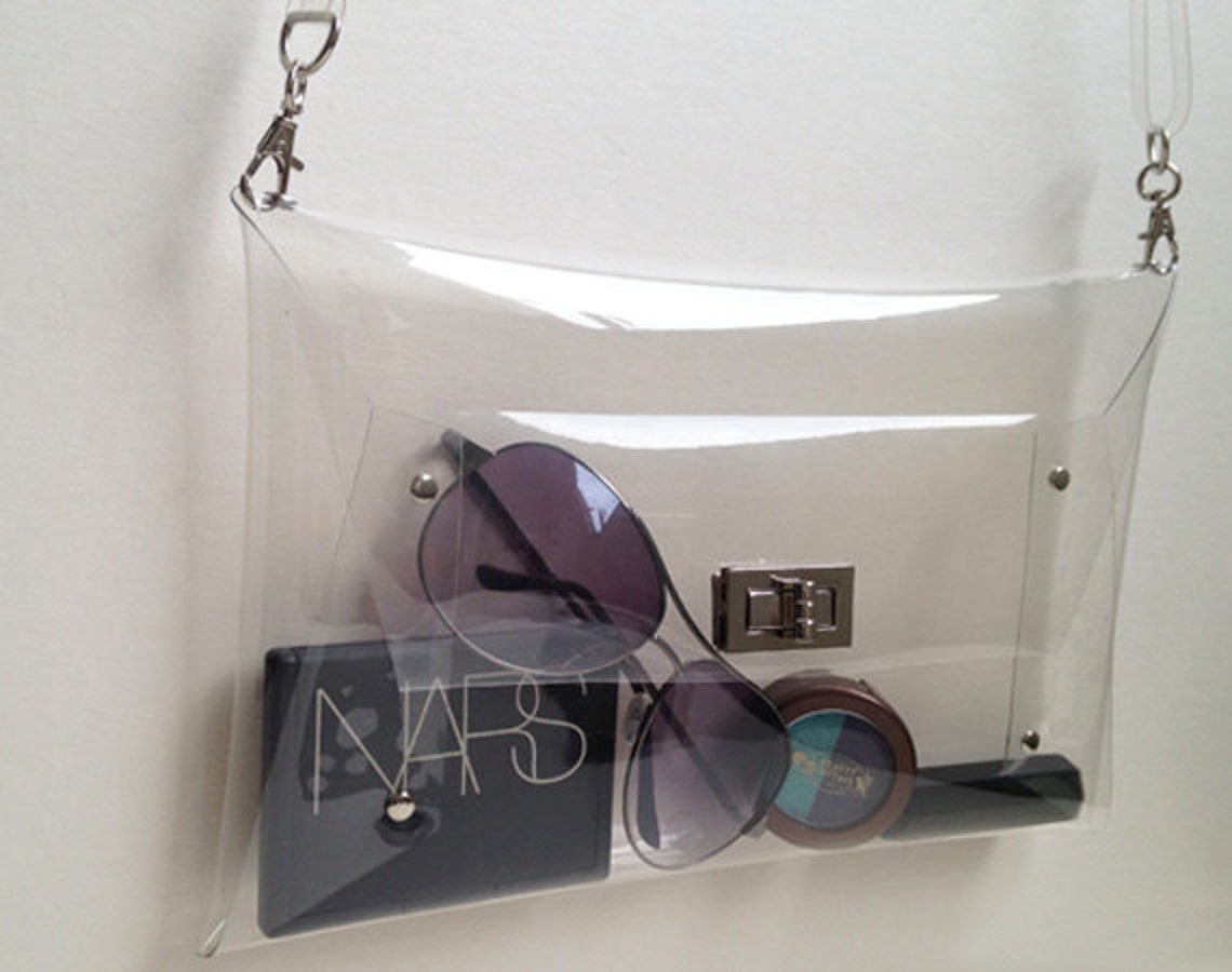 Classic Clutch Bag Transparent Clear Clutch With Strap for | Etsy