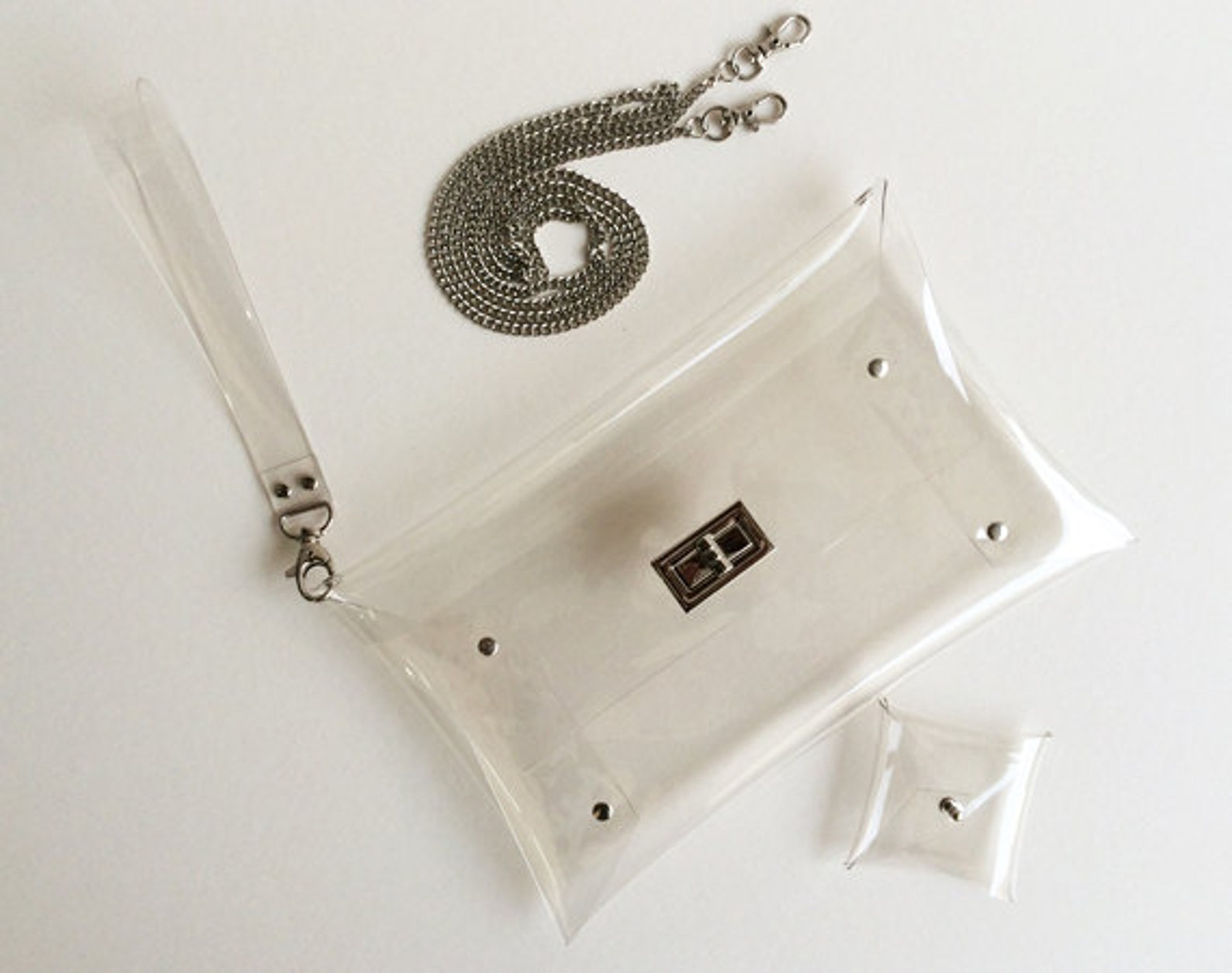 Medium Classic Clutch Bag Clutch Clear Clutch Transparent - Etsy