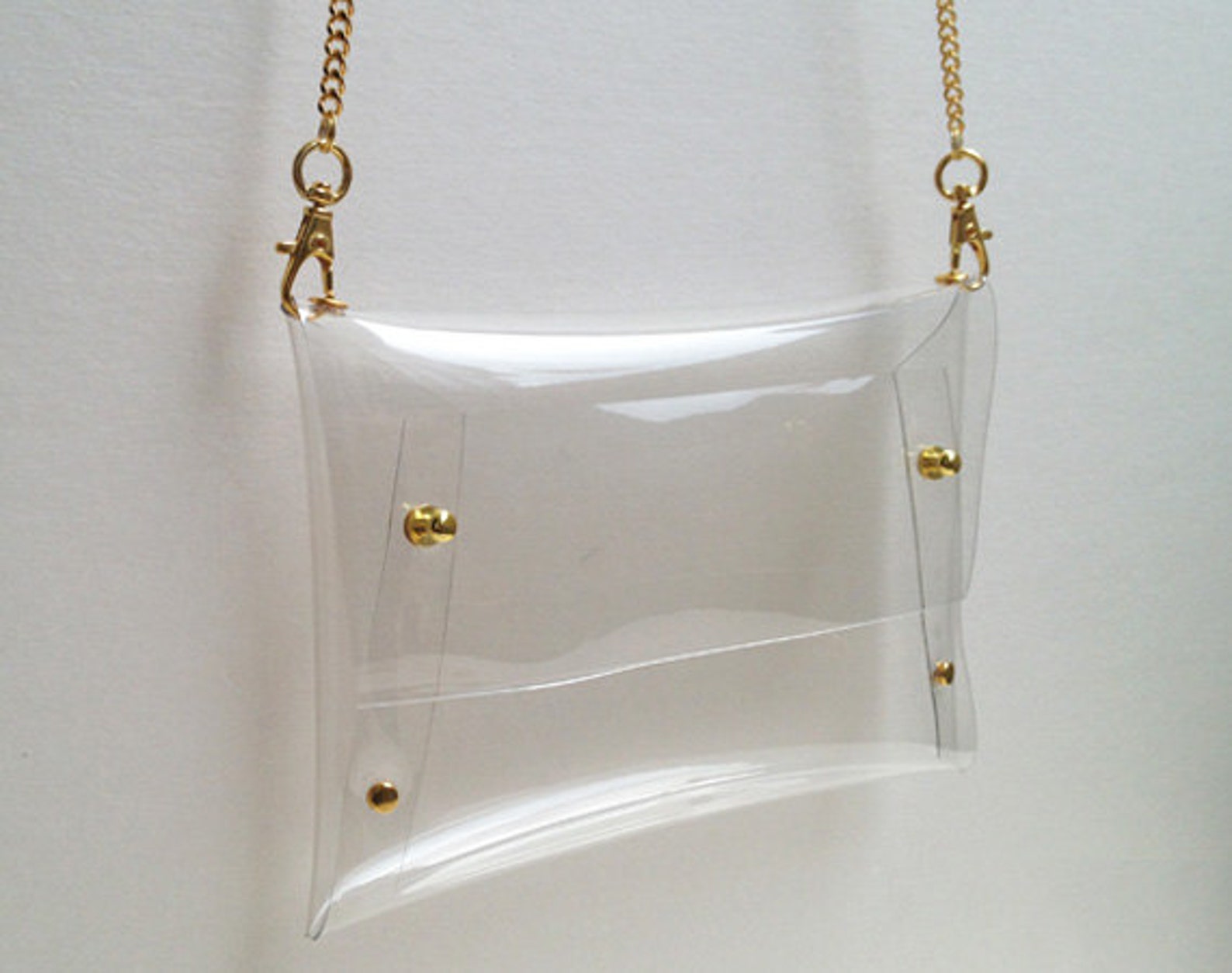 Small Casual Transparent Clear Clutch With Cross Body Strap | Etsy