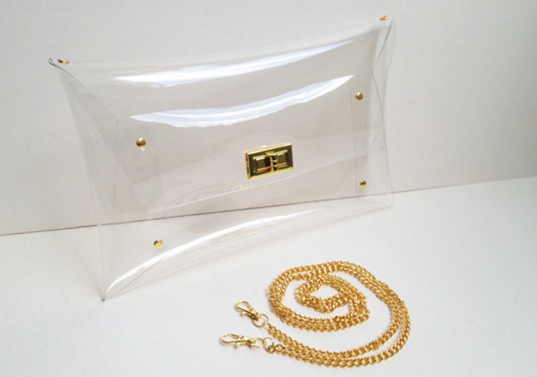 Big Classic Clutch , Classic Purse Clear Clutch With String Chain ...