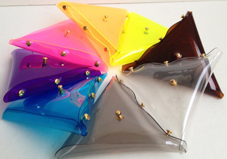 Triangle Transparent Clear Purse Coin Clear Purse | Etsy