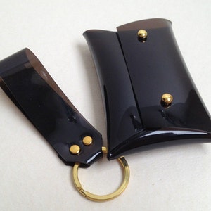 A Set of Card Holder and Key Chain, Transparent Card Holder and Key ...