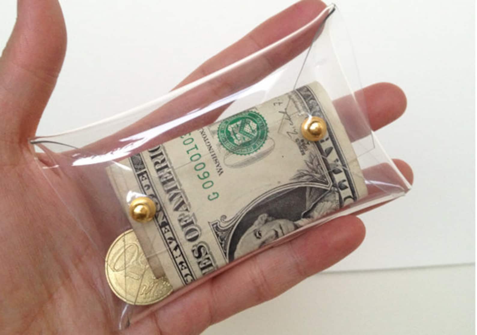 Mini Clutch Card Holder and Coin Transparent Purse Coin - Etsy