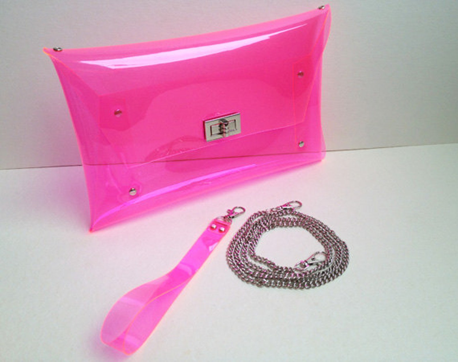 Classic Transparent Clear Clutch With String Chain for - Etsy