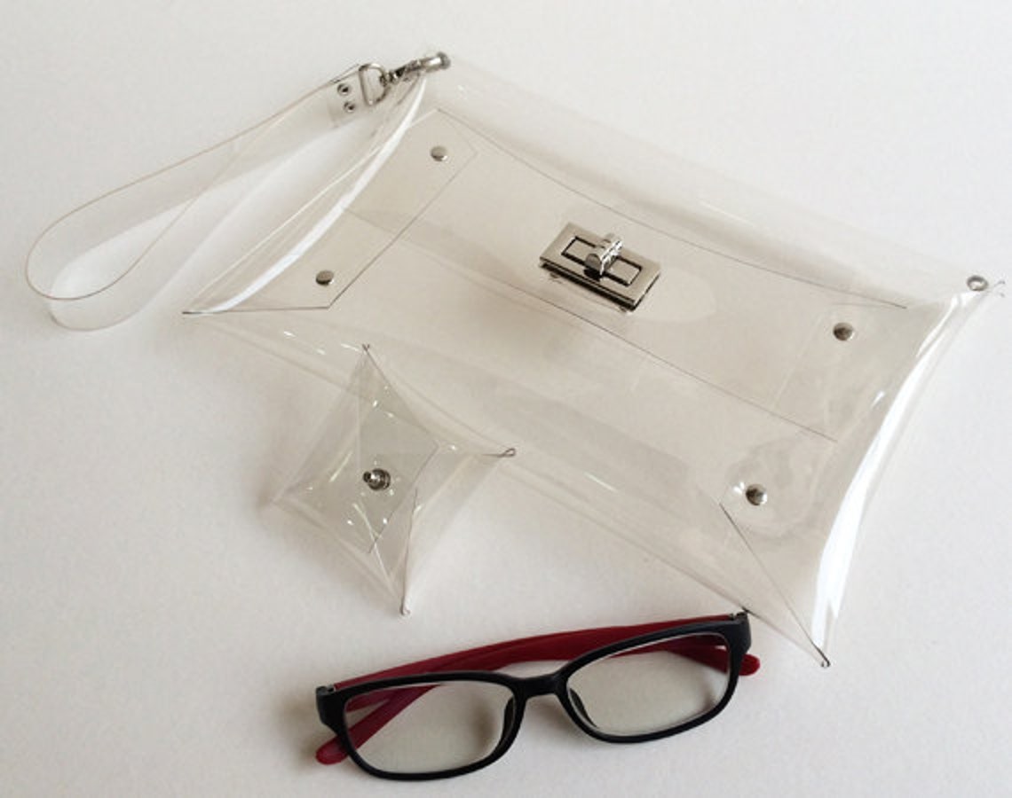 Medium Classic Clutch Bag Clutch Clear Clutch Transparent - Etsy