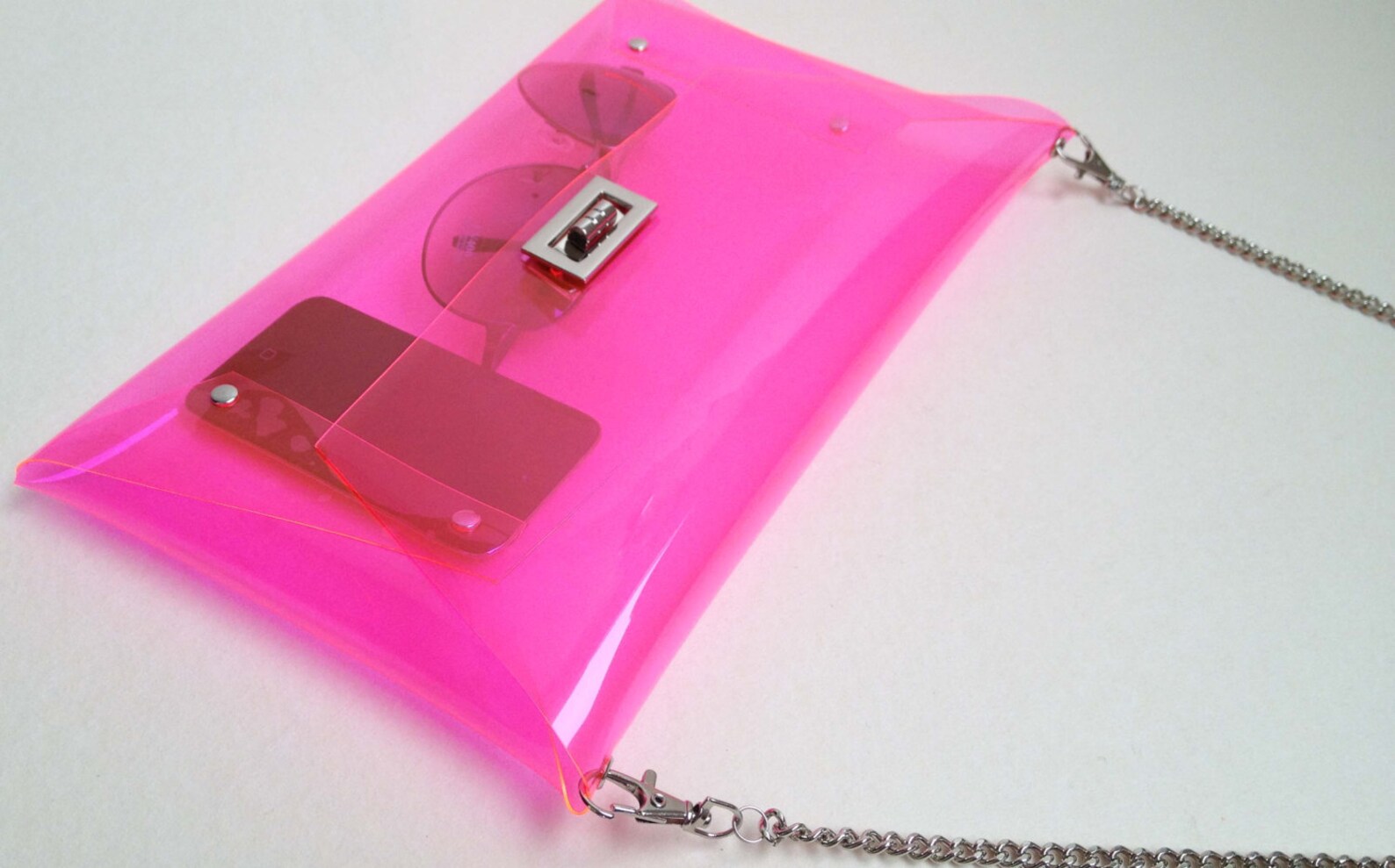 Classic Transparent Clear Clutch With String Chain for | Etsy