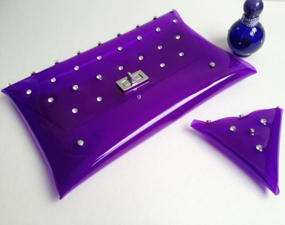 A Set of Diamond Clutch, Clutch Bag, Clutch Purse, Transparent Clutch ...