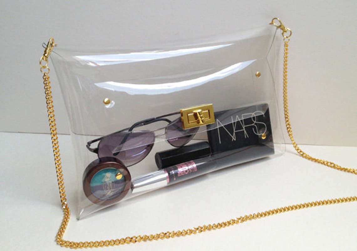 Big Classic Clutch Classic Purse Clear Clutch With String - Etsy