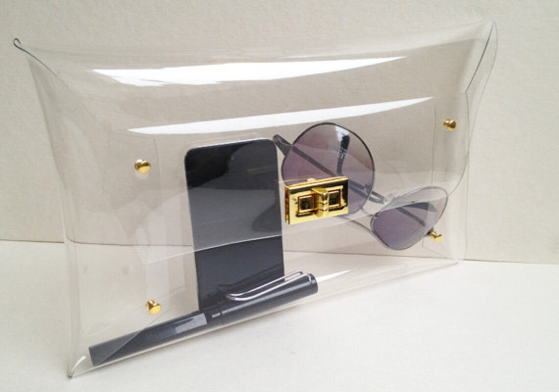 Classic Transparent Clear Clutch Bagclassic Transparent Clear - Etsy