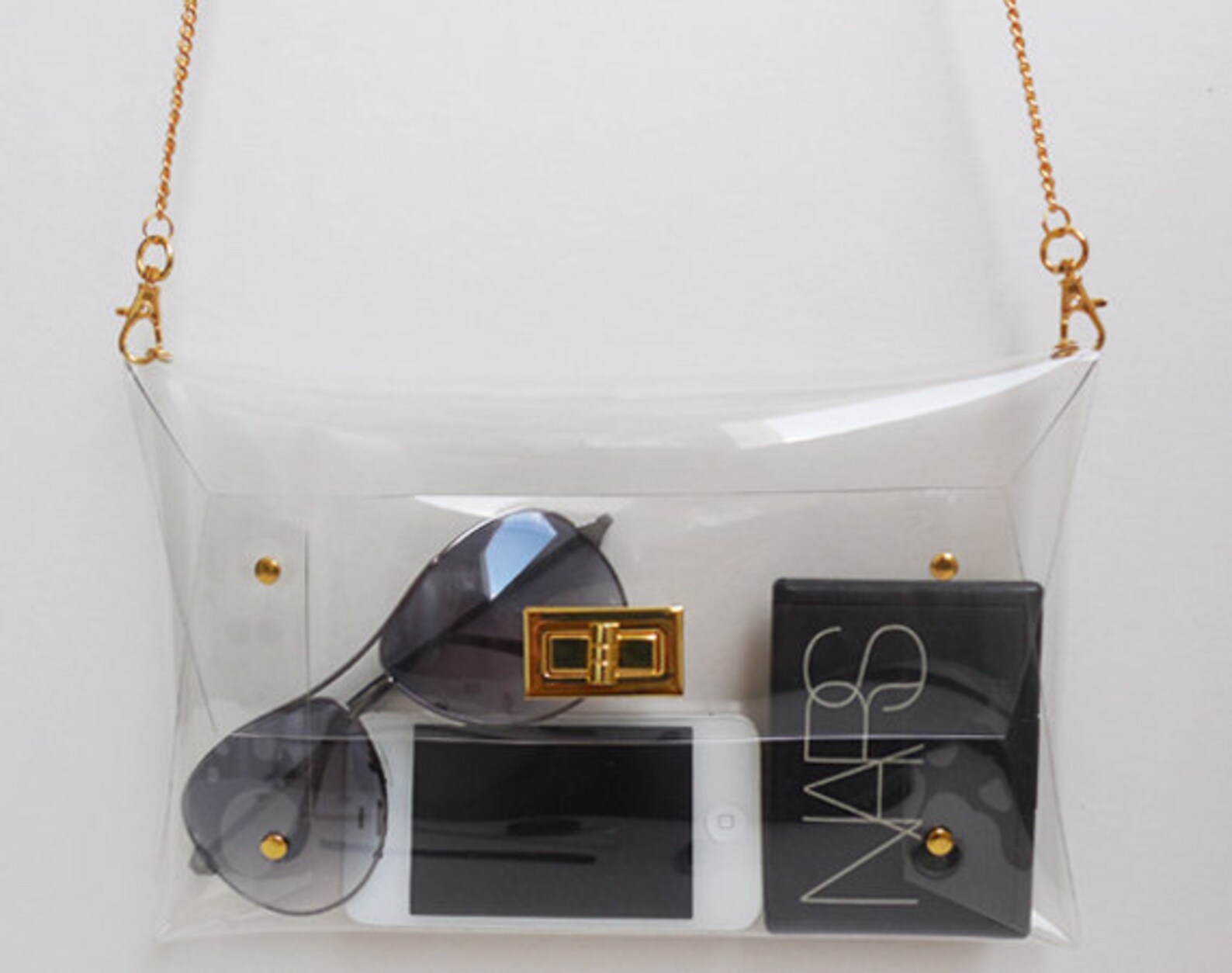 Medium Classic Transparent Clear Clutch Bag With Cross Body - Etsy
