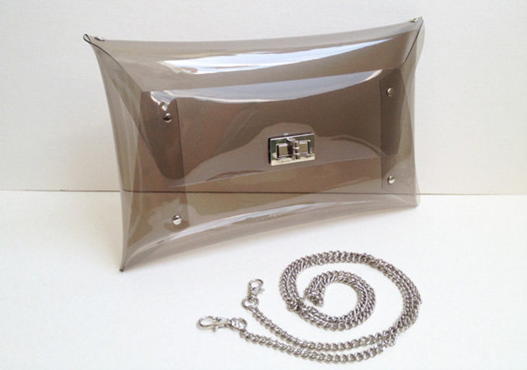 Classic Transparent Clear Clutch With String Chain for Shoulder ...
