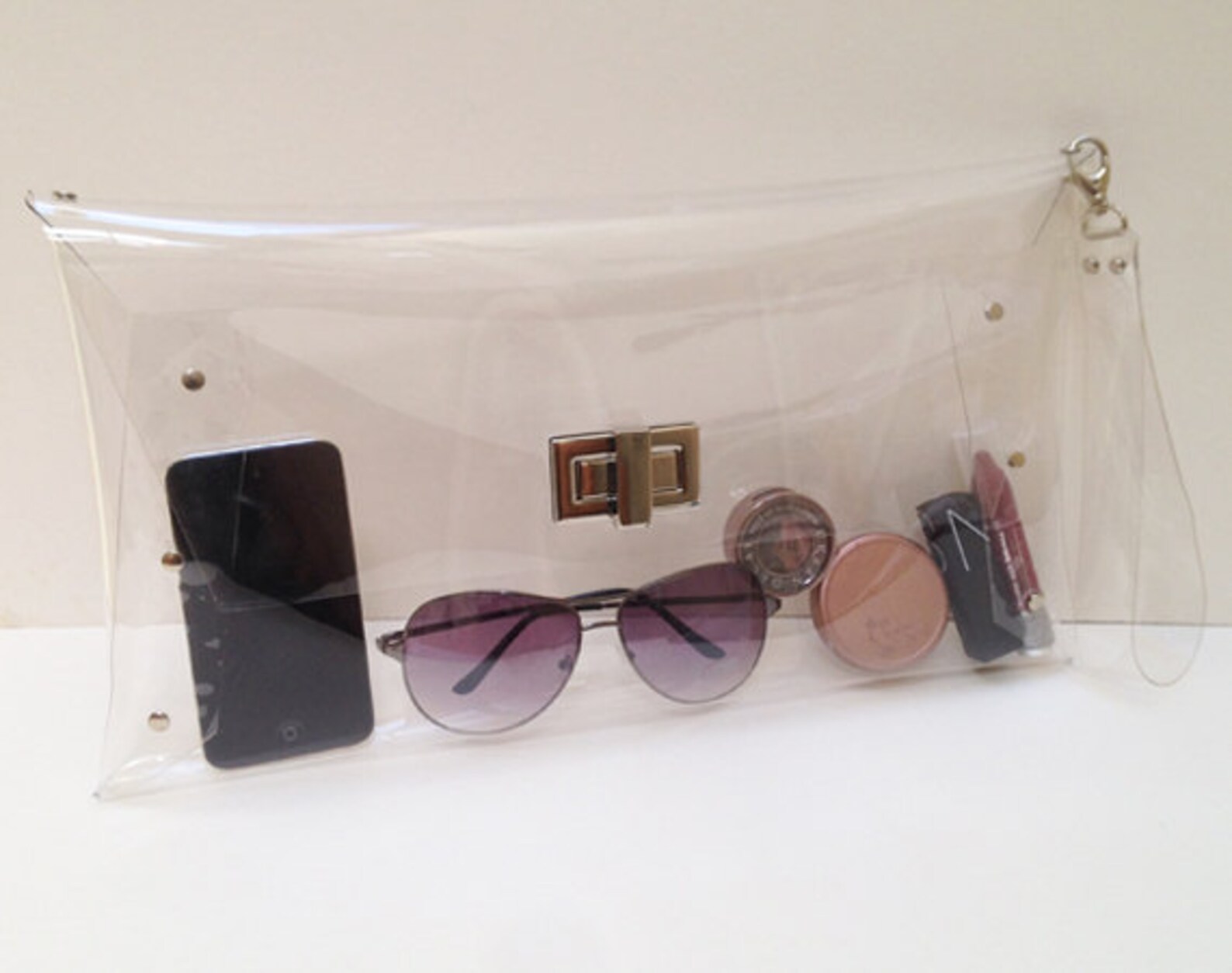 Over Size Transparent Clear Clutch With Chain for Shoulder and | Etsy