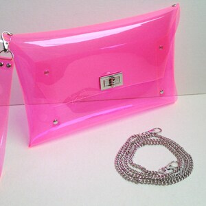 Classic Transparent Clear Clutch With String Chain for Shoulder and ...