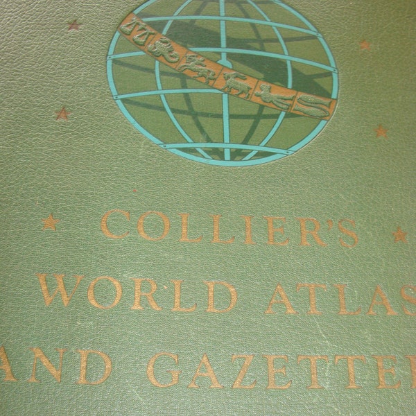 Vintage Atlas Pages - Etsy